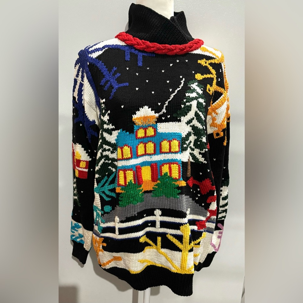 Vintage 80’s Berek Sweater Hand Knitted By Marta D Wi… - Gem